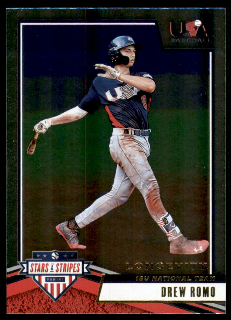 2019 USA Baseball Stars and Stripes Longevity Parallel #46 Drew Romo ...