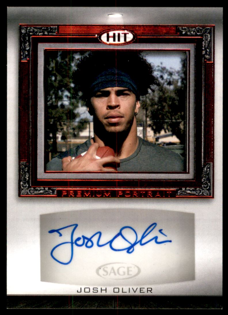 2019 SAGE HIT Premium Portraits Autographs Red #PPA24 Josh Oliver - NM-MT