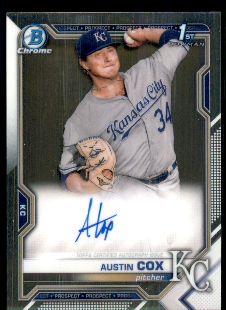 2021 Bowman Chrome Prospect Autographs #CPAAC Austin Cox - NM-MT