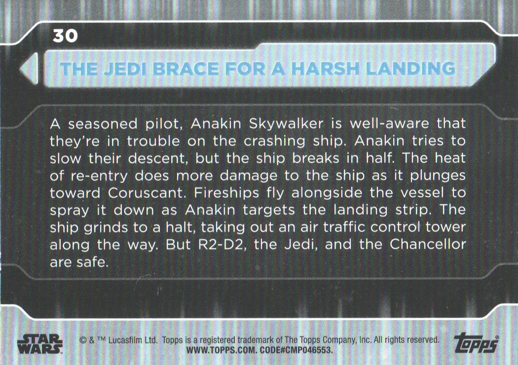 2021 Topps Star Wars Battle Plans #30 The Jedi Brace For A Harsh ...