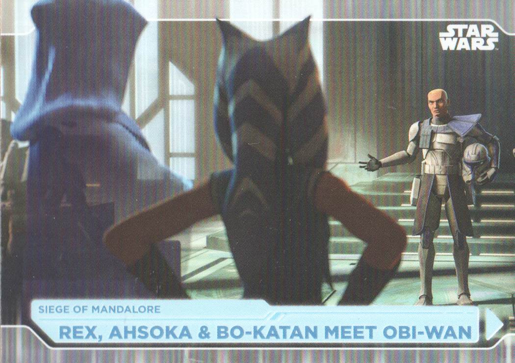 2021 Topps Star Wars Battle Plans #37 Rex, Ahsoka & Bo-Katan Meet Obi ...