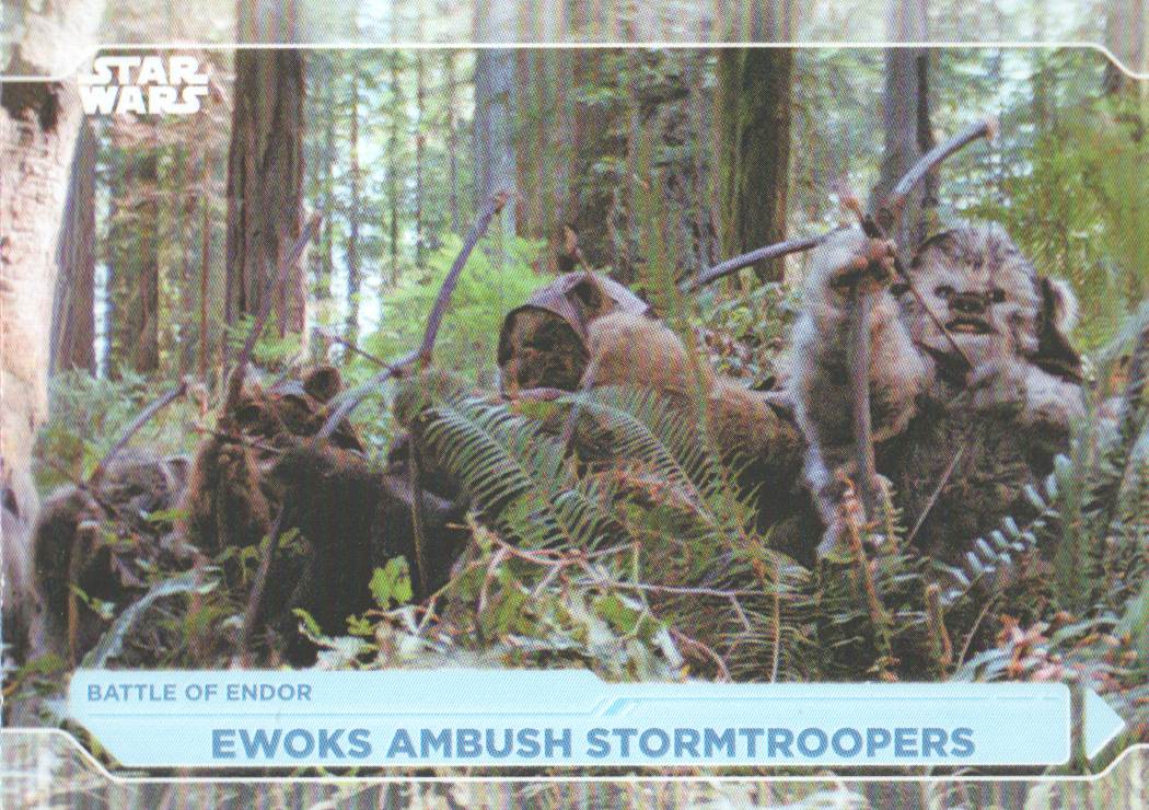 2021 Topps Star Wars Battle Plans #86 Ewoks Ambush Stormtroopers - NM ...