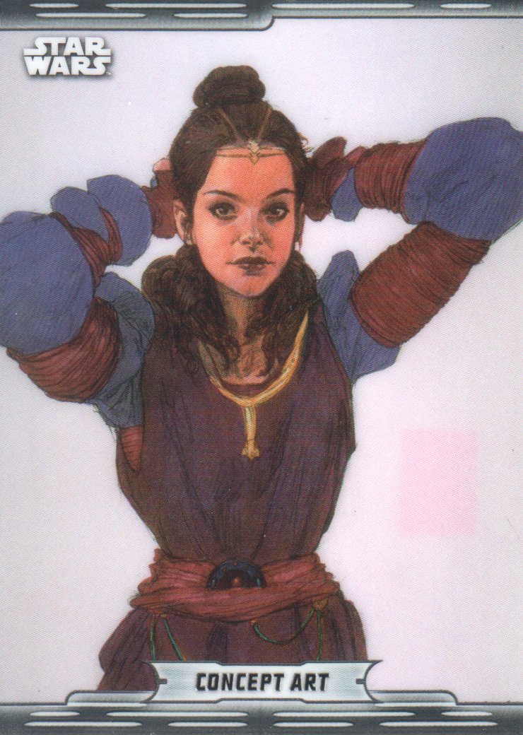 2019 Topps Chrome Star Wars Legacy Concept Art #CA5 Padme Amidala - NM-MT