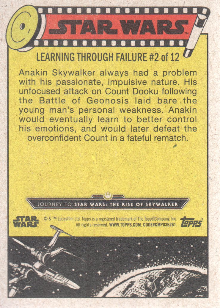 2019 Topps Star Wars Journey to The Rise of Skywalker #44 Anakin's ...