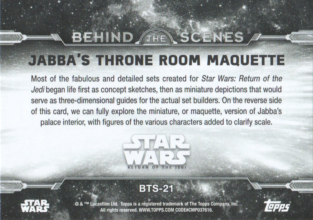 2020 Topps Star Wars Return of the Jedi Black and White Behind-the ...