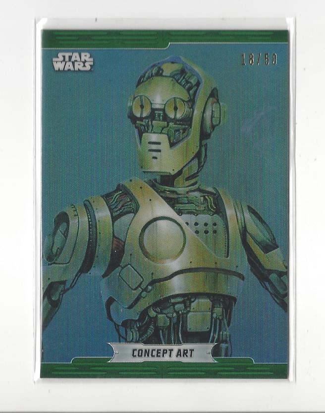 2019 Topps Chrome Star Wars Legacy Concept Art Green Refractors #CA2 C ...