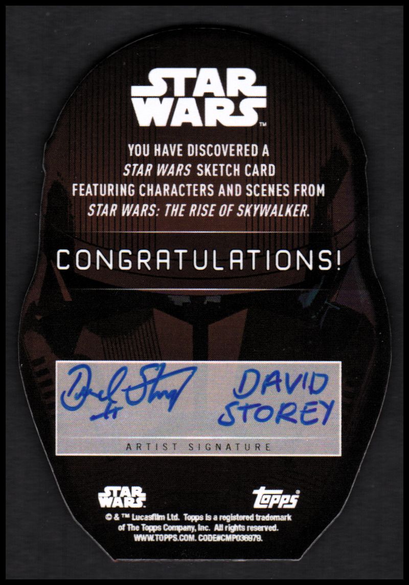 2019 Topps Star Wars The Rise of Skywalker Series One Shaped Sketches #NNO David Storey - Sith ...