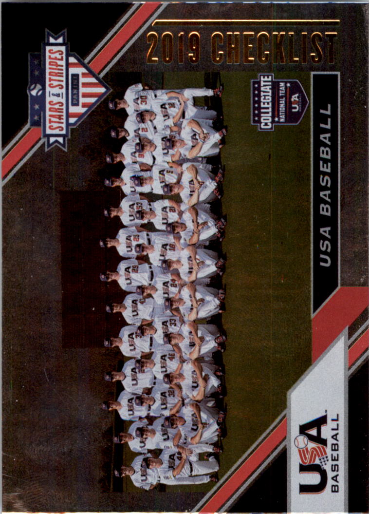 2020 USA Baseball Stars and Stripes Longevity Parallel #1 USA Baseball ...