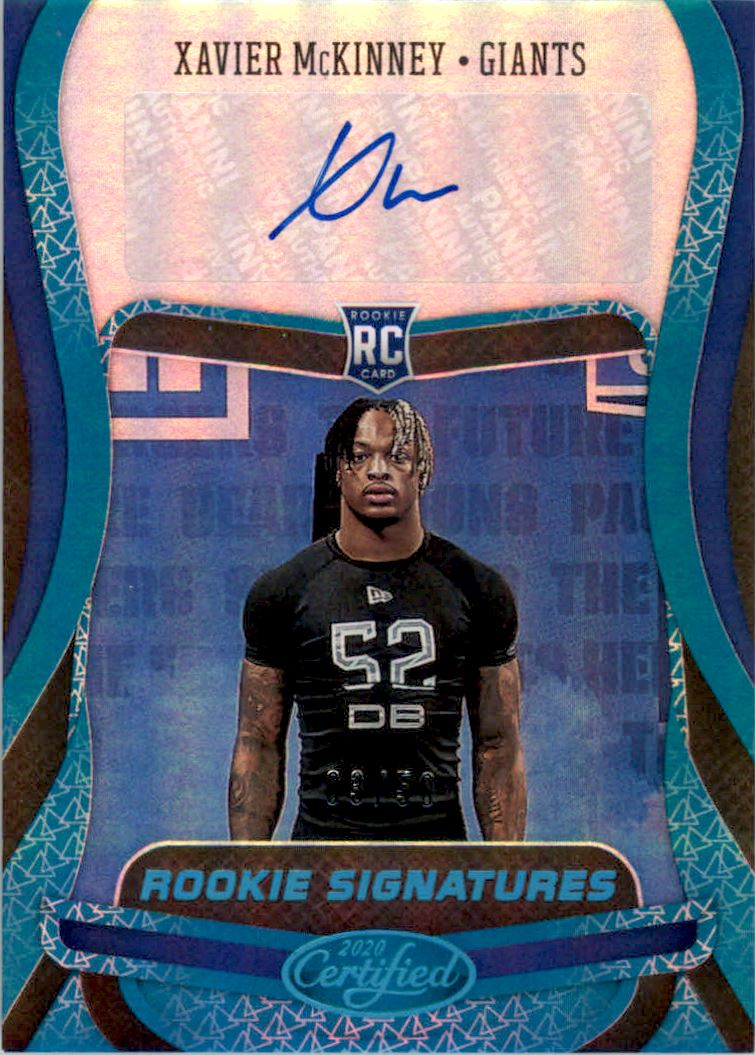 2020 Certified Rookie Signatures Mirror Teal #15 Xavier McKinney - NM-MT