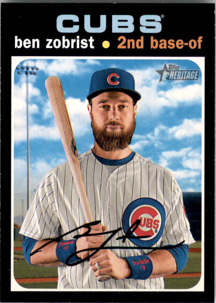 2020 Topps Heritage #505 Ben Zobrist - NM-MT - Burbank Sportscards ...