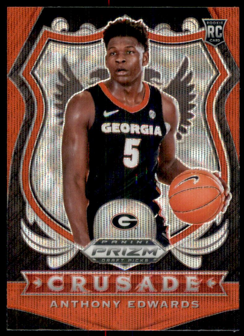 2020-21 Panini Prizm Draft Picks Prizms Ruby Wave #81 Anthony Edwards ...