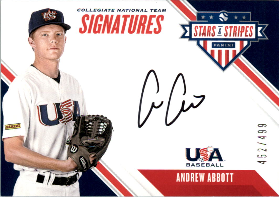 2020 USA Baseball Stars and Stripes CNT Signatures Black Ink #16 Andrew ...