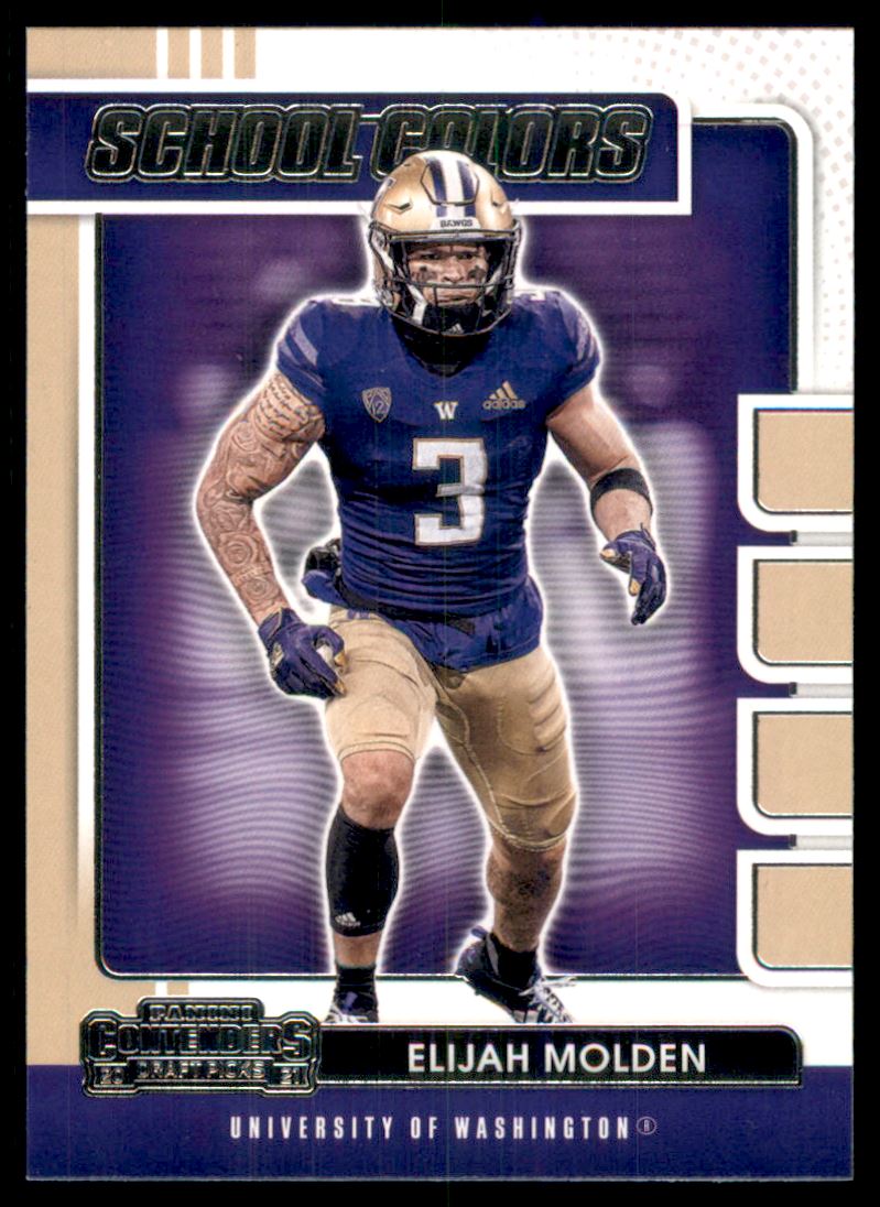2021 Panini Contenders Draft Picks School Colors #38 Elijah Molden - NM ...