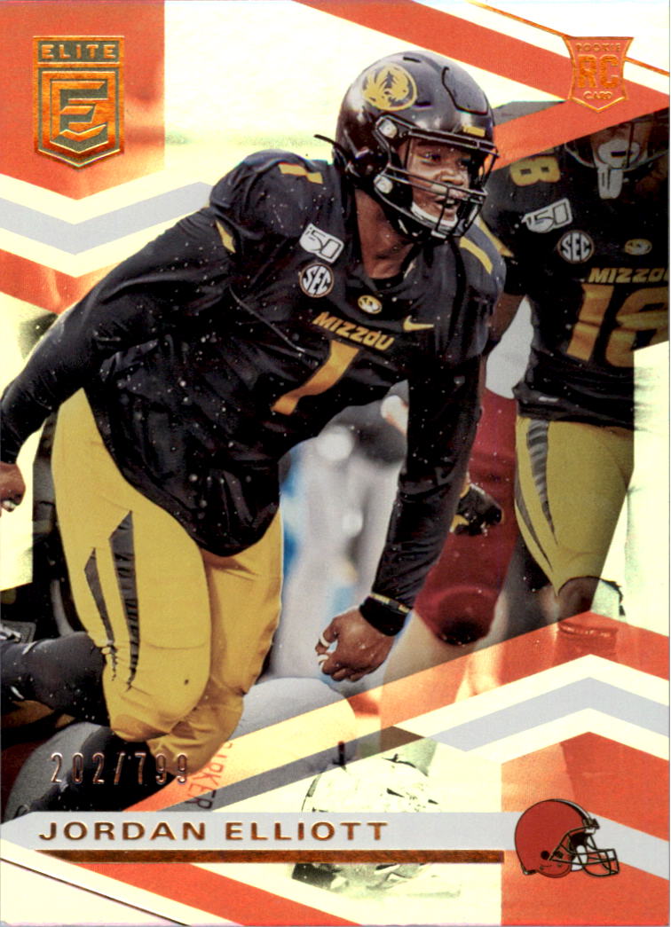 2020 Elite #186 Jordan Elliott RC - /799 - NM-MT