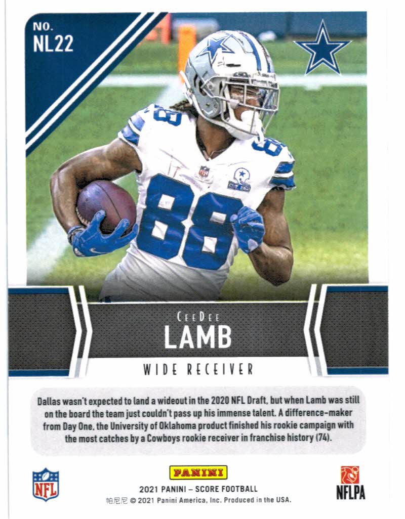 2021 Score Next Level Stats Gold #22 CeeDee Lamb - NM-MT - The Dugout ...