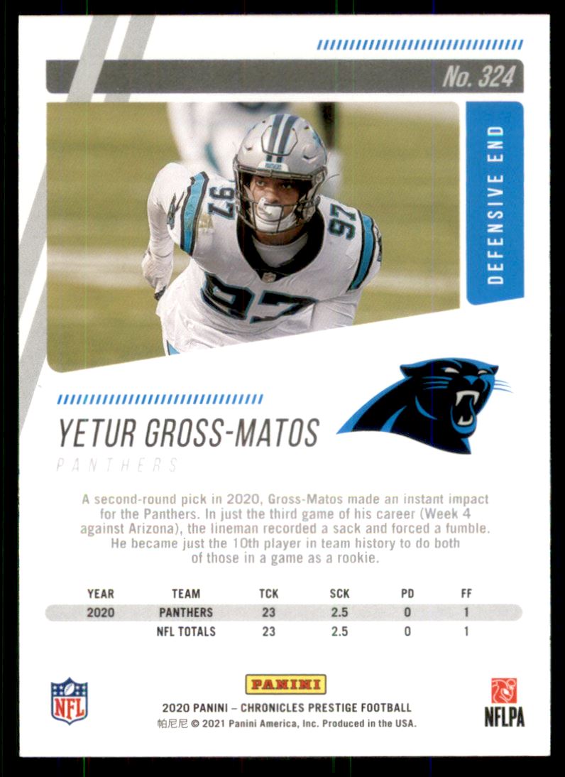 2020 Prestige #324 Yetur Gross-Matos CHRONICLES - NM-MT