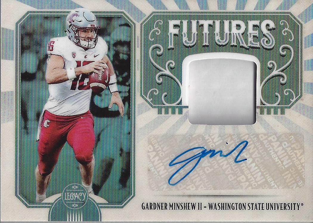 2019 Panini Legacy Futures Patch Autographs #26 Gardner Minshew II ...
