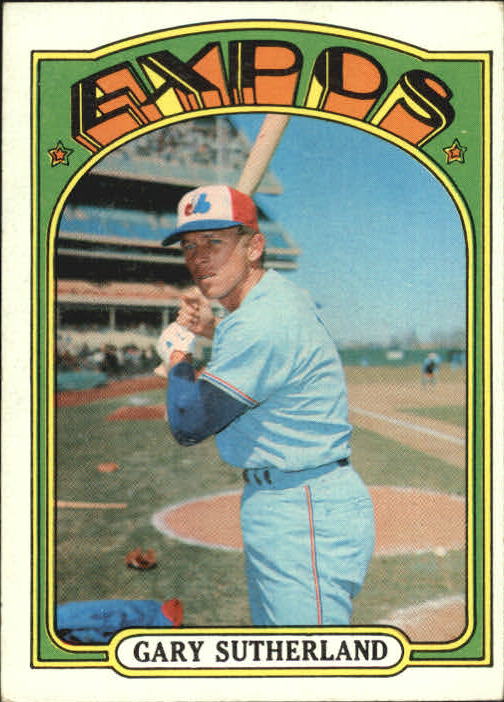 1972 Topps #211 Gary Sutherland EXPOS EX G17552 - EX - Burbank ...