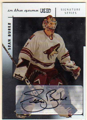2003-04 ITG Used Signature Series Autographs #SB1 Sean Burke PHX ...