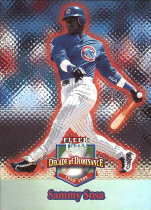 2001 Ultra Decade of Dominance #3 Sammy Sosa CUBS X10263 - NM-MT