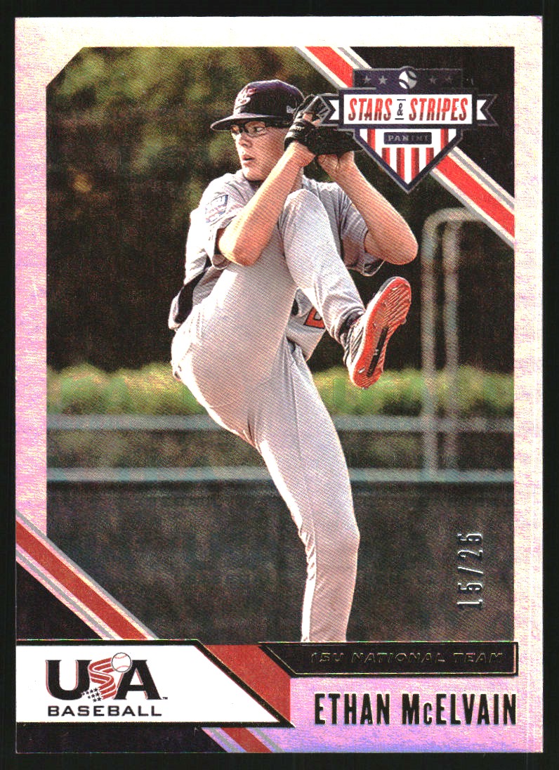 2020 USA Baseball Stars and Stripes Longevity Gold Team Logo #65 Ethan ...