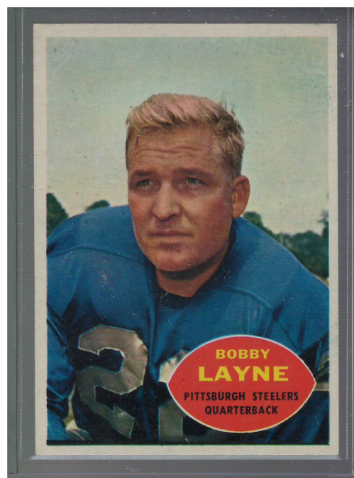1960 Topps #93 Bobby Layne - A4496 - NM-MT - Rich 'N Deals | Beckett ...
