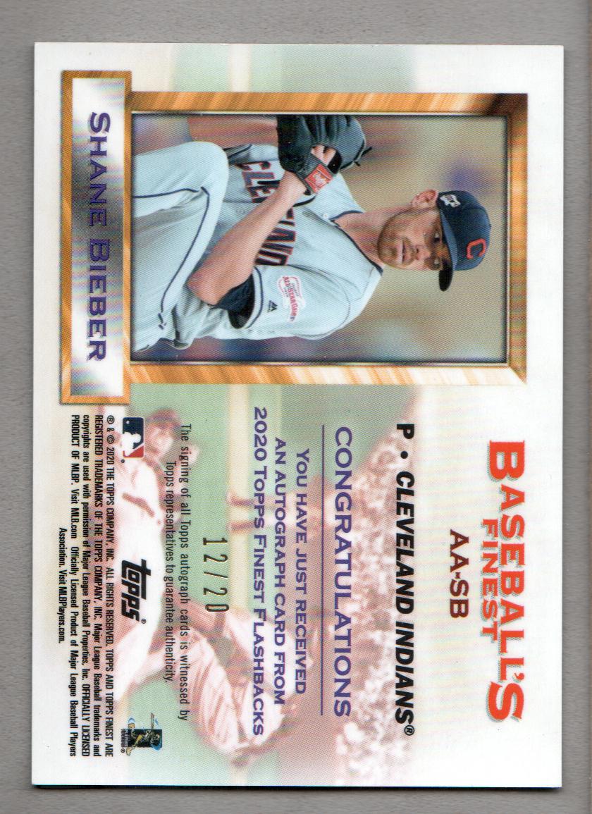 2020 Finest Flashbacks All-Star Autographs Refractors #AASB Shane ...