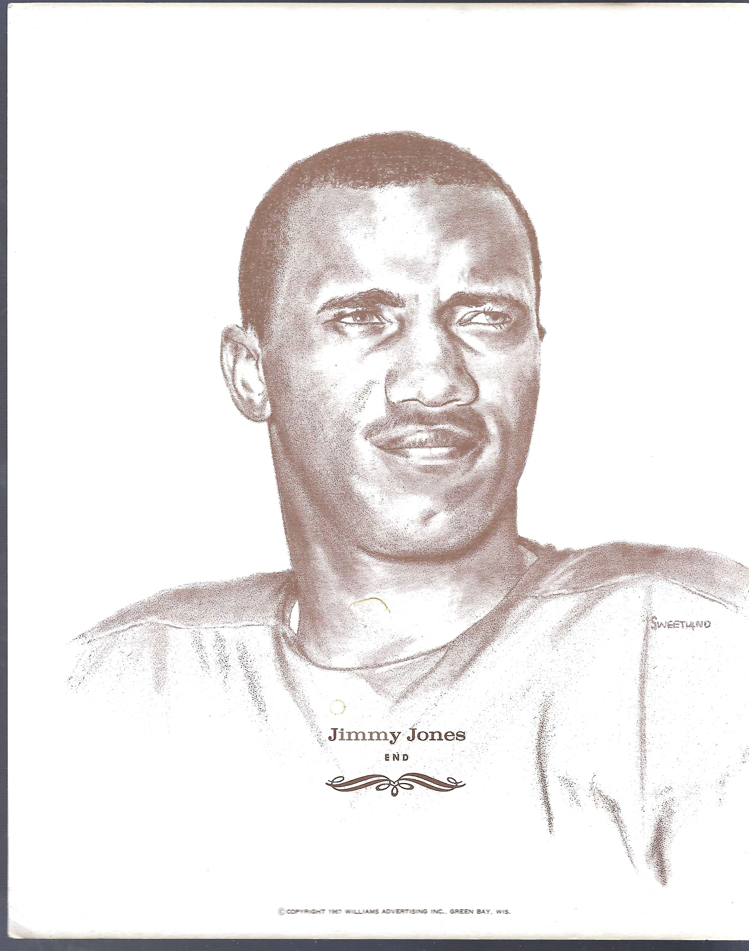 1967 Williams Portraits #80 Jimmy Jones - NM