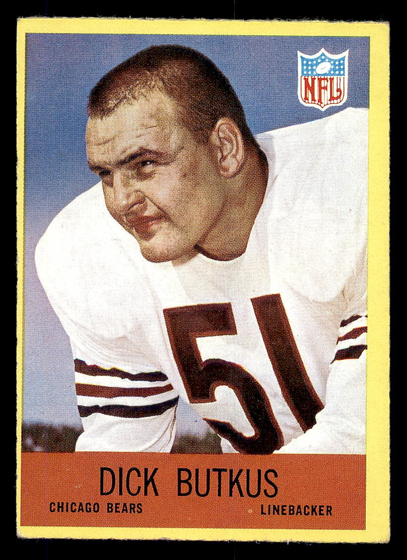 1967 Philadelphia #28 Dick Butkus - Scan of the actual card you'll ...