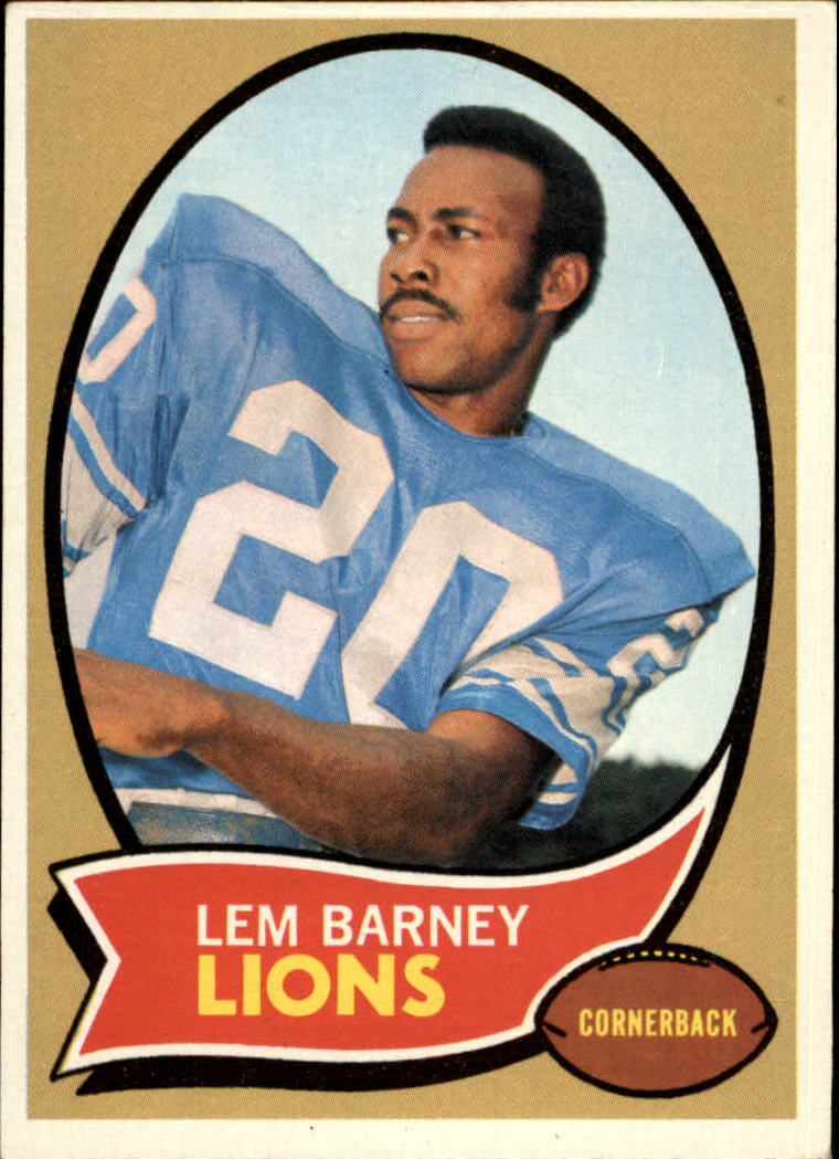 1970 Topps #75 Lem Barney RC - EX