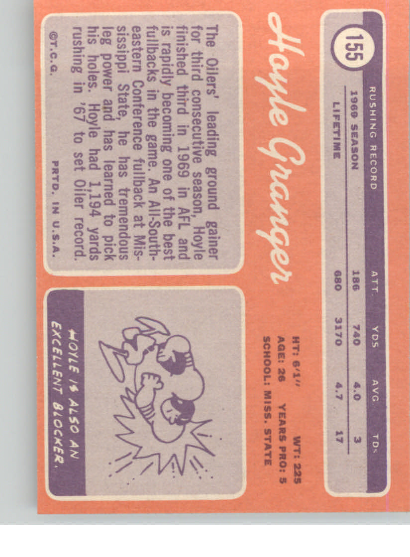 1970 Topps #155 Hoyle Granger RC - EX-MT - Card Shack | Beckett Marketplace