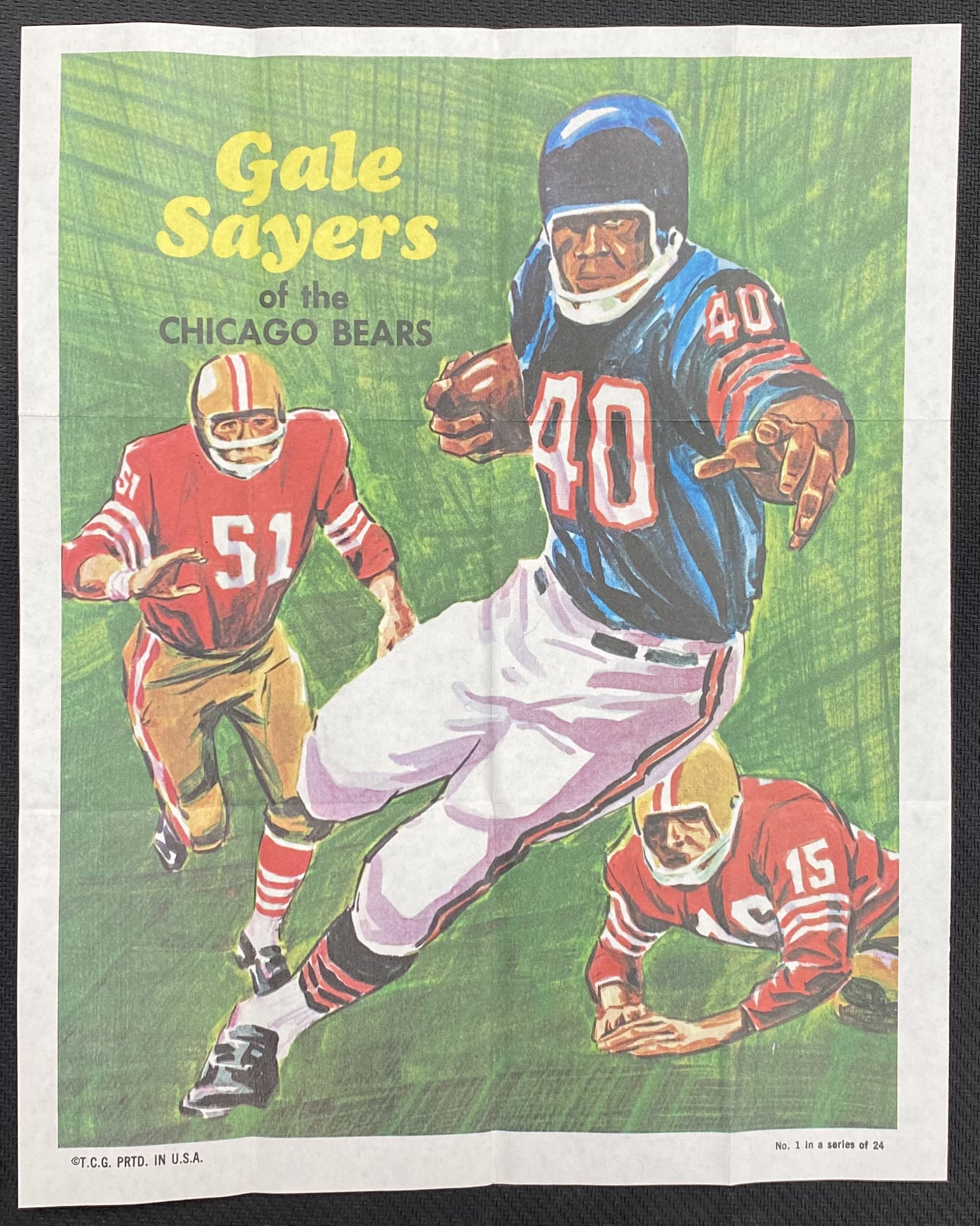 1970 Topps Posters Inserts #1 Gale Sayers - EX-MT