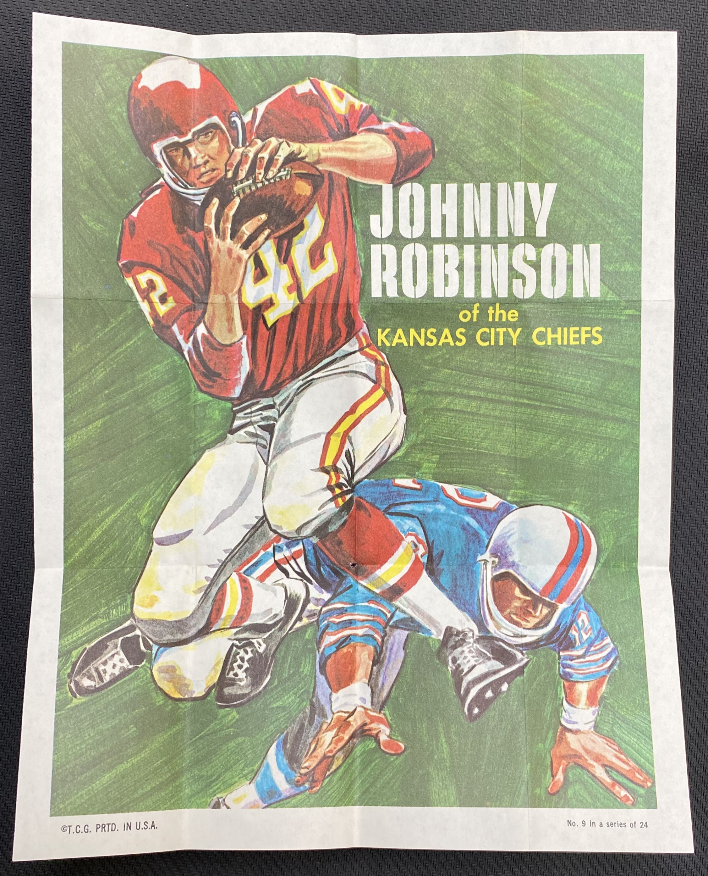 1970 Topps Posters Inserts #9 Johnny Robinson - VG-EX - Card Shack ...