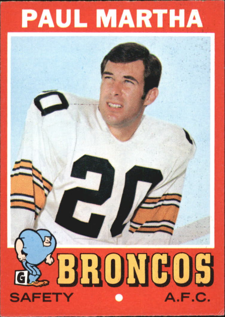 1971 Topps #38 Paul Martha - EX - Burbank Sportscards | Beckett Marketplace