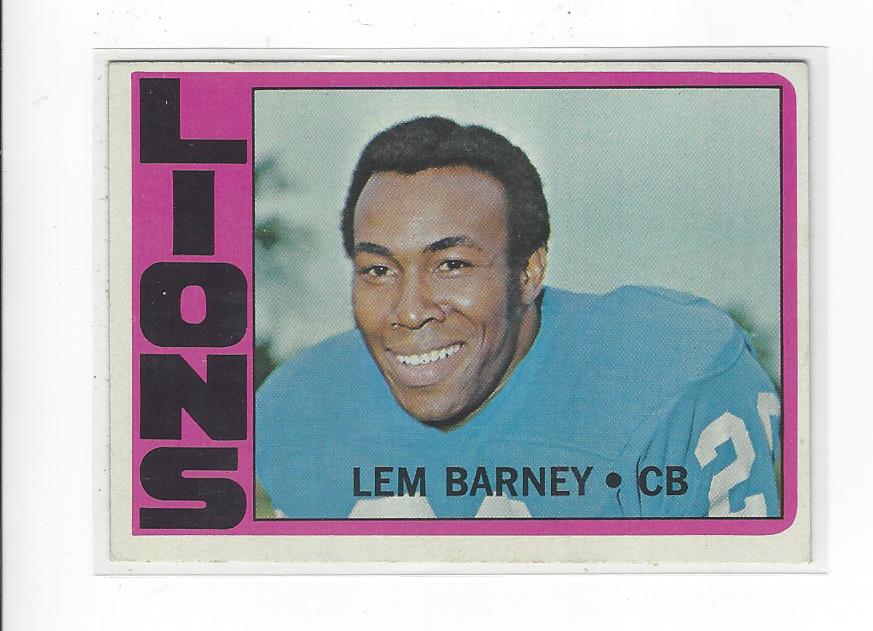 1972 Topps #42 Lem Barney - NM-MT - Josing4 Cards | Beckett Marketplace