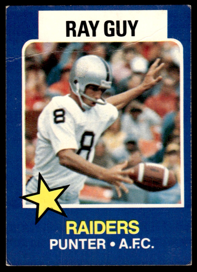 1975 Wonder Bread #20 Ray Guy - GOOD