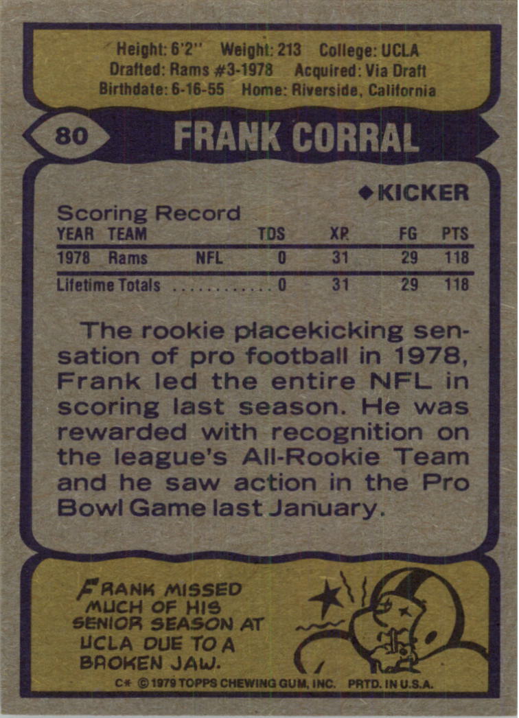 1979 Topps #80 Frank Corral AP RC - EX - Triple Play Sports Cards ...