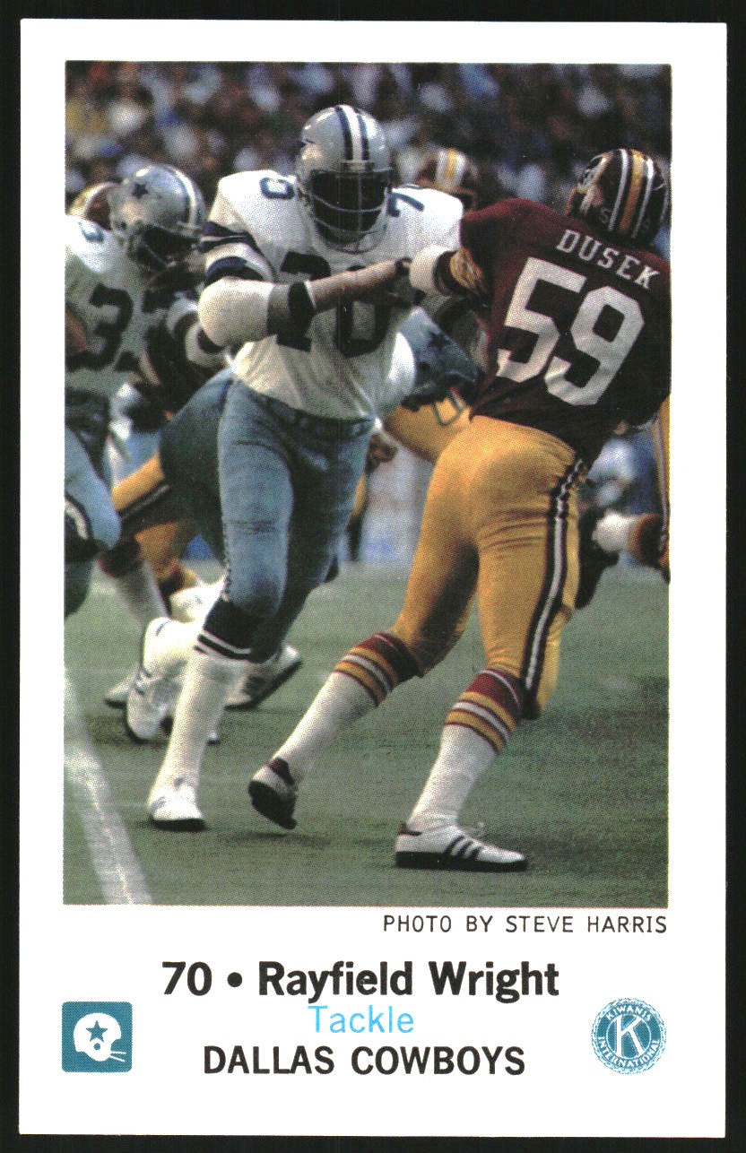 1980 Cowboys Police #70 Rayfield Wright - . Oversized. - EX-MT