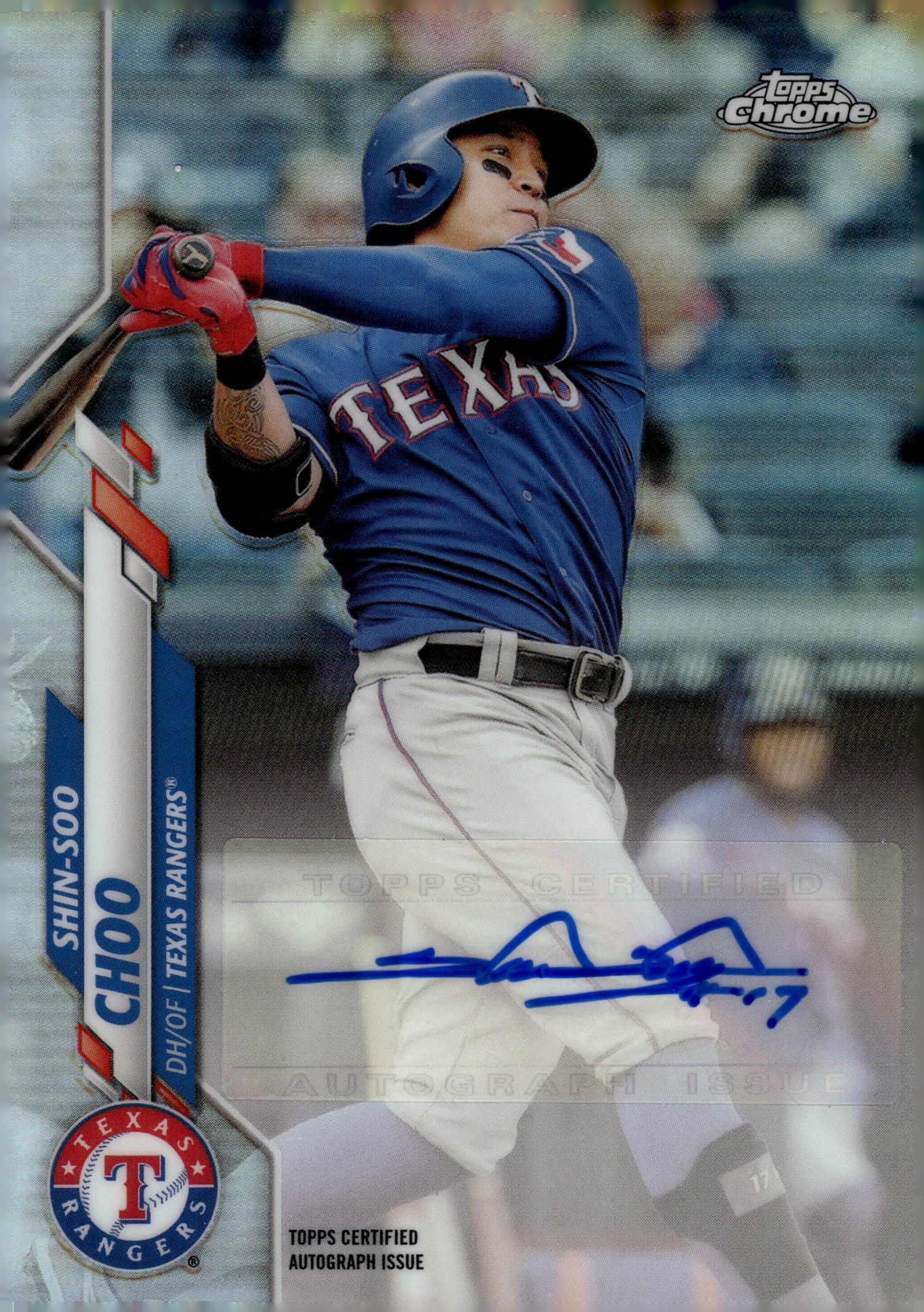 2020 Topps Chrome Update Autograph Refractors #USASC Shin-Soo Choo - NM-MT