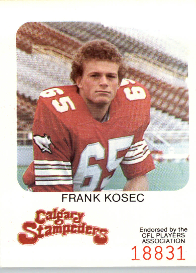 1981 Calgary Stampeders Red Rooster #21 Frank Kosec - NM