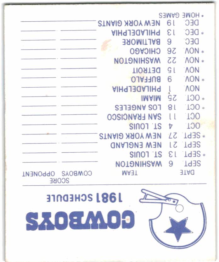 1981 Fleer Team Action Stickers #14 Dallas Cowboys Helmet - LOGO - NM ...