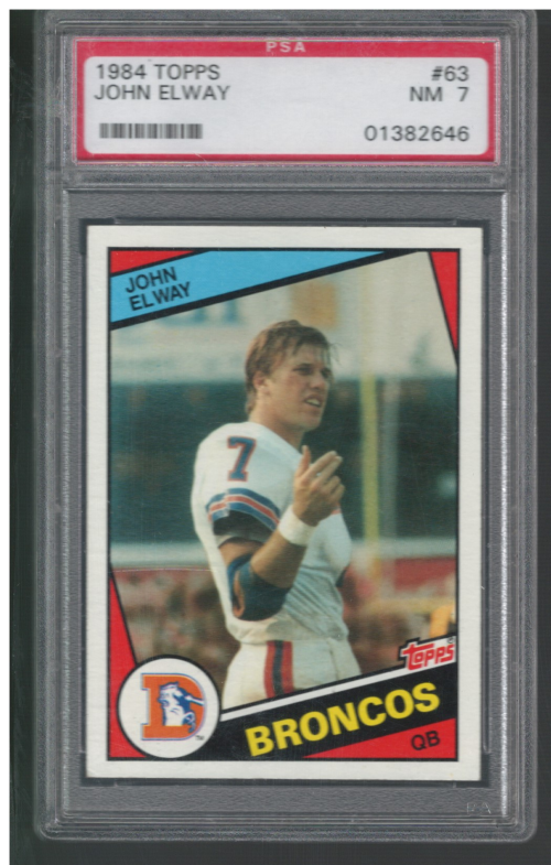 1984 Topps #63 John Elway RC - 01382646 - NrMt (7)