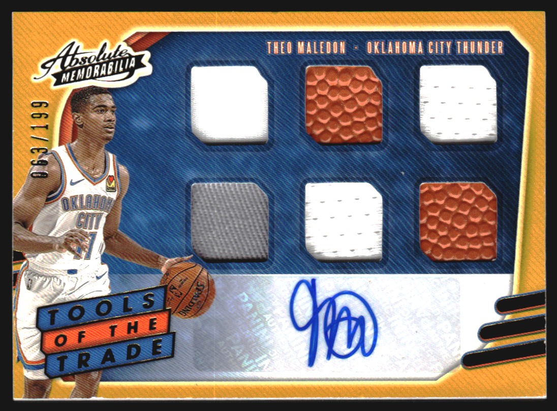 2020-21 Absolute Memorabilia Tools of the Trade Six Swatch Signatures ...