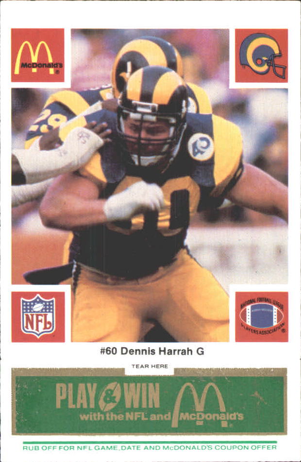 1986 McDonald's Rams Green Tab #58 Mel Owens - . Oversized. - NM-MT ...