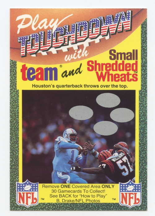 1989 Touchdown UK #16 Warren Moon/Reggie Williams - NM-MT