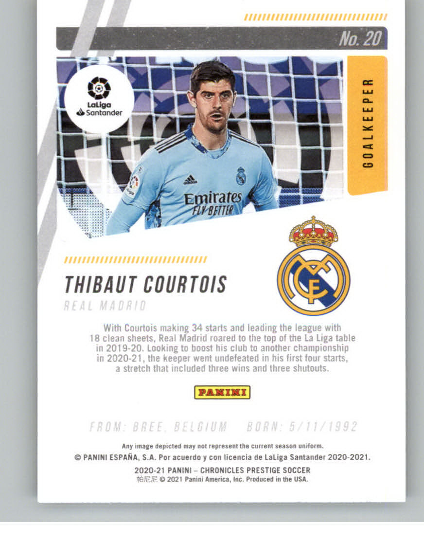 2020-21 Prestige La Liga #20 Thibaut Courtois - NM-MT - Card Shack ...