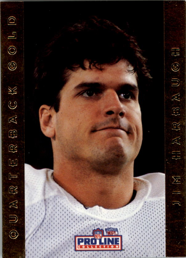 1992 Pro Line Portraits QB Gold #8 Jim Harbaugh - NM-MT