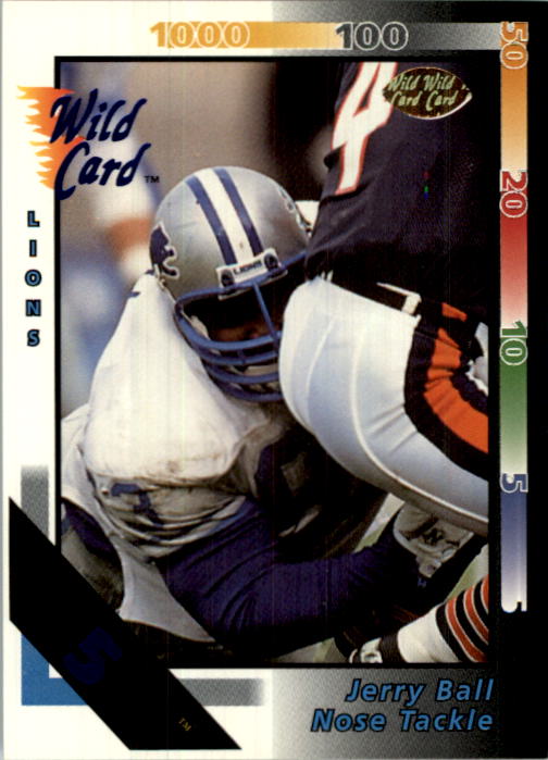 1992 Wild Card 5 Stripe #106 Jerry Ball - NM-MT - Burbank Sportscards ...