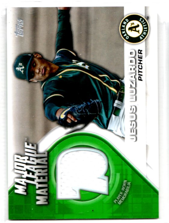 2021 Topps Update Major League Materials #MLMJL Jesus Luzardo - NM-MT ...