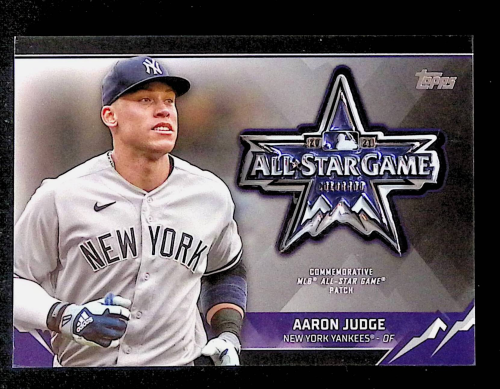 2021 Topps Update All-Star Game Manufactured Sleeve Patches Black #ASGPAJ Aaron Judge - SP/199 ...